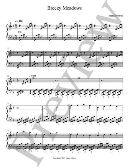 Breezy Meadows (Sheets & WAV) – Matthew Oros Music